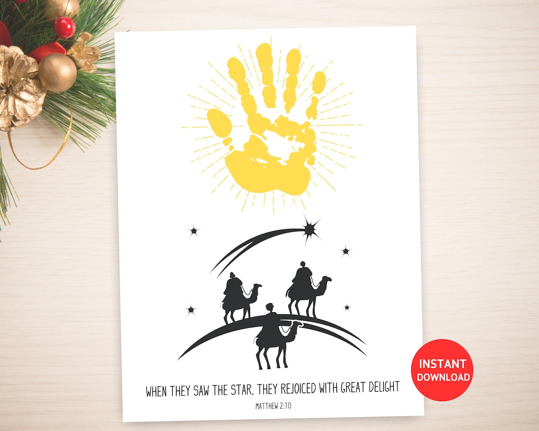 Christian Christmas Handprint Art, Christmas Nativity Handprint Art ...