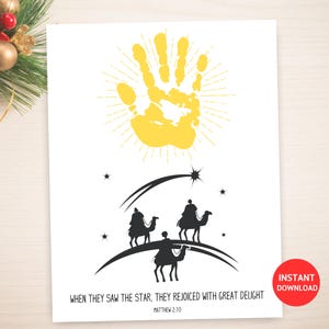 Christian Christmas Handprint Art, Christmas Nativity Handprint Art ...
