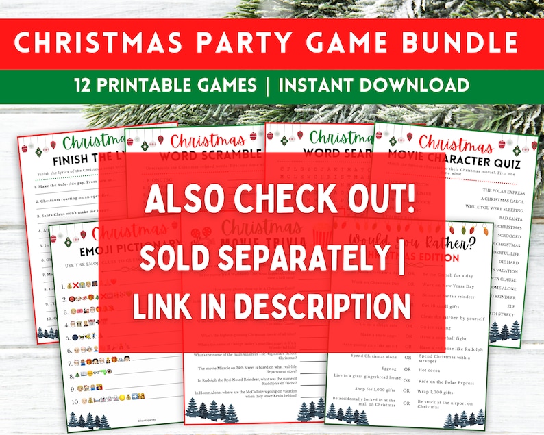 Holiday Party Game Christmas Printable Game Party Starter - Etsy