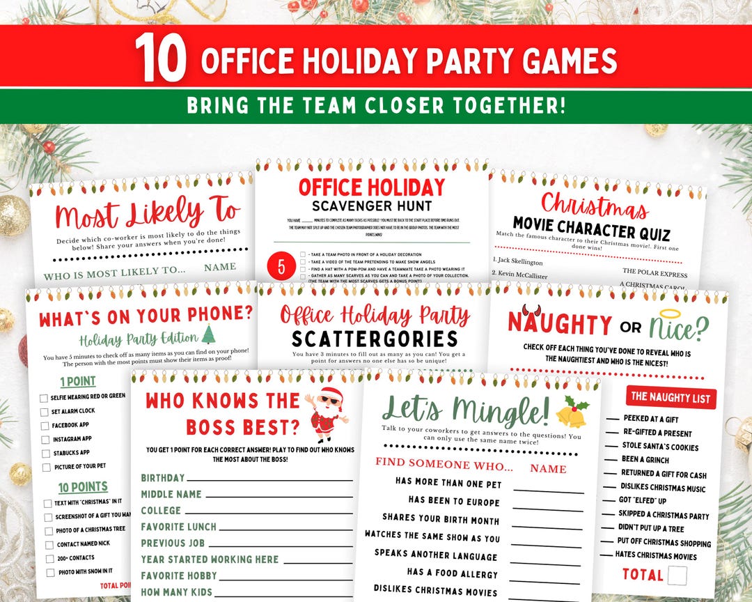 Office Holiday Party Games, Office Christmas Party Games, Office ...