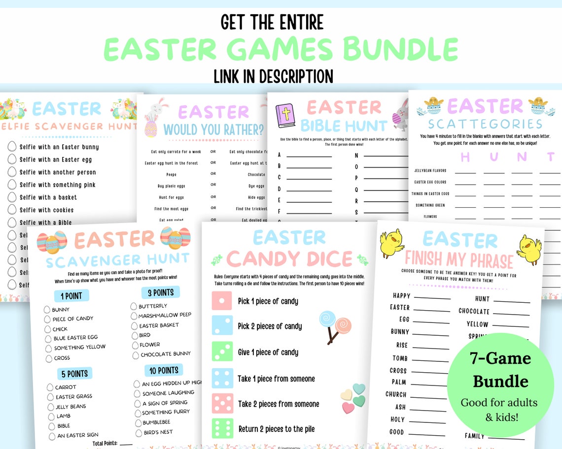 Easters Game Printable Easter Games Easter Games Kids - Etsy