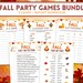 Fall Games Bundle, Printable Autumn Game Bundle, Fall Activities for ...