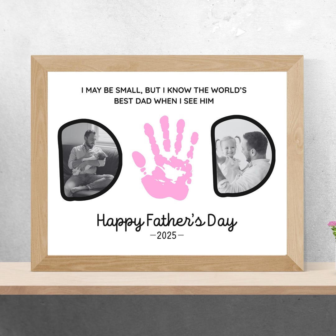 Father's Day Handprint Gift, Father's Day Handprint Printable, Kids DIY ...