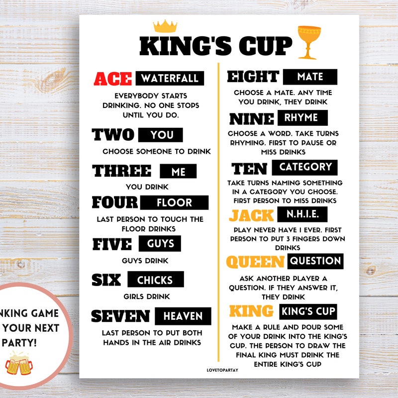 College Drinking Games - Etsy