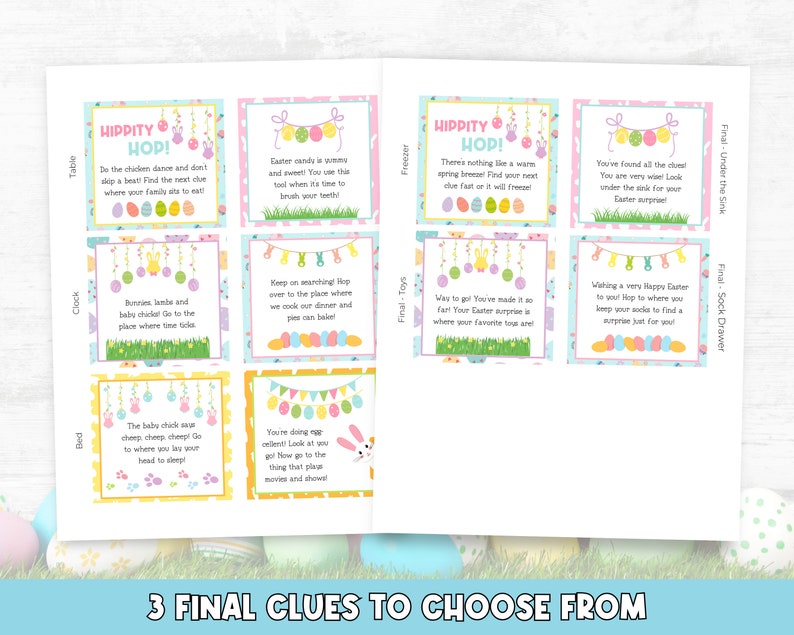 Indoor Easter Scavenger Hunt for Kids, Easter Treasure Hunt Printable ...