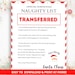 Santa Warning Letters, Bad Behavior Warning, Naughty List Warning ...