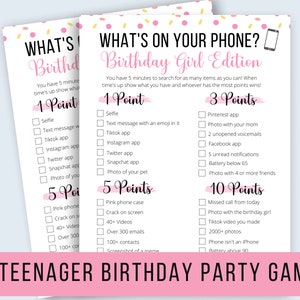 Teen What's on Your Phone Game, Teen Birthday Party Game, Virtual ...