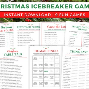 Christmas Icebreakers, Christmas Games for Adults, Holiday Party Games ...