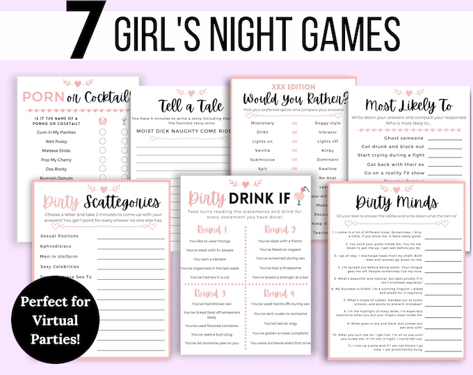 Girls Night Games Girl's Night Game Bundle Ladies Night - Etsy