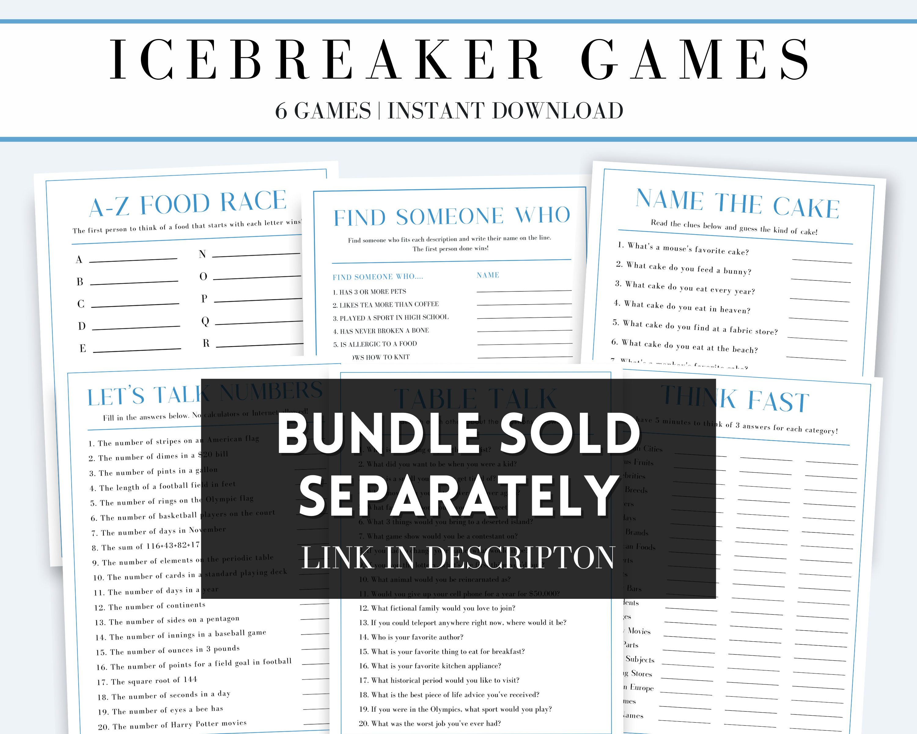 Let's Talk Numbers Game, Icebreaker Game, Adult Party Game, Party ...