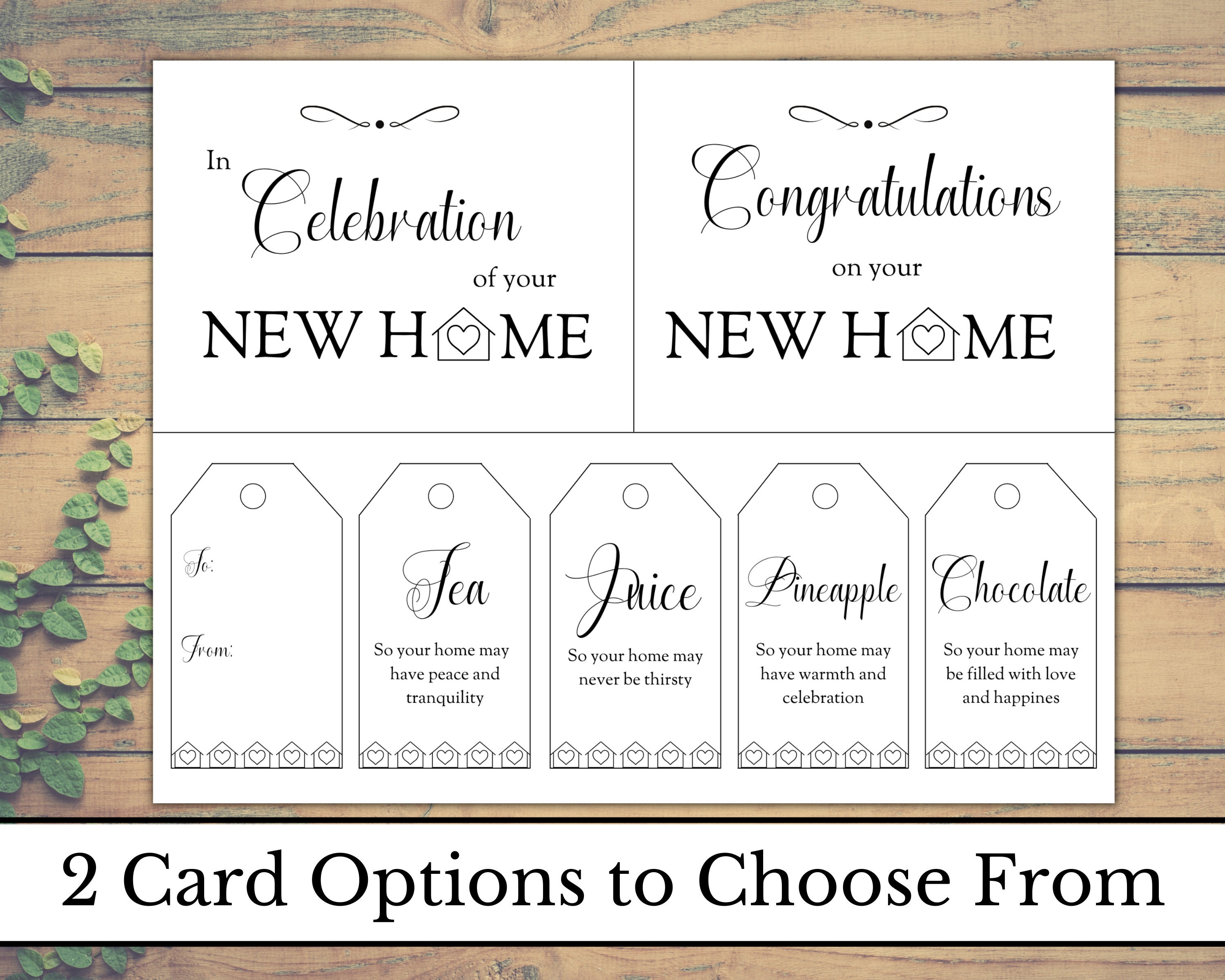 New Home Tags and Card New Home Gift Basket Tags - Etsy
