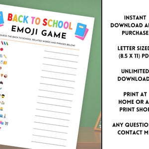 Back to School Game Printable, Classroom Games, Classroom Icebreakers ...
