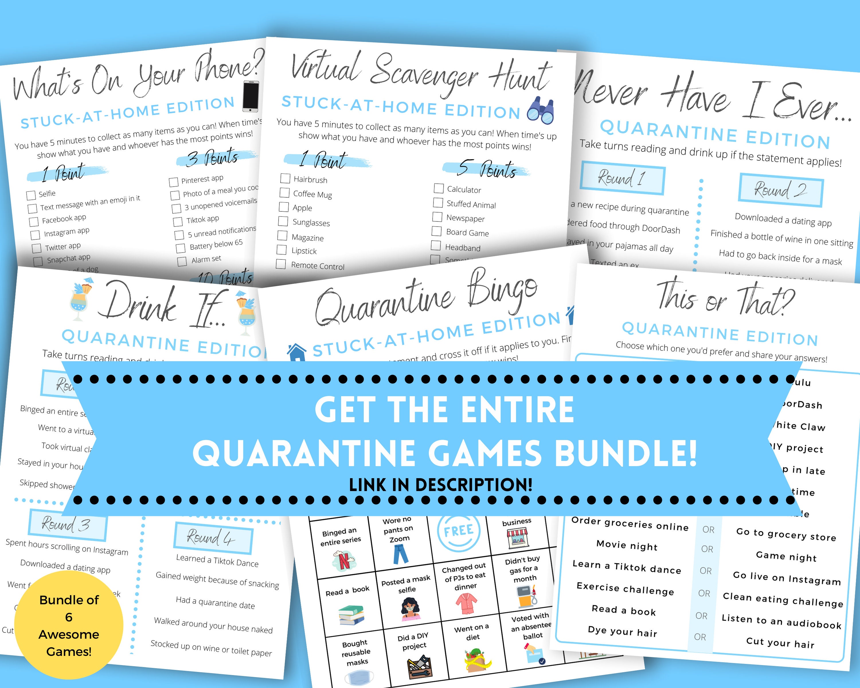 Virtual Scavenger Hunt Quarantine Edition Game for Adults - Etsy