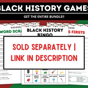 Black History Word Scramble, Black History Game, Black History Month ...