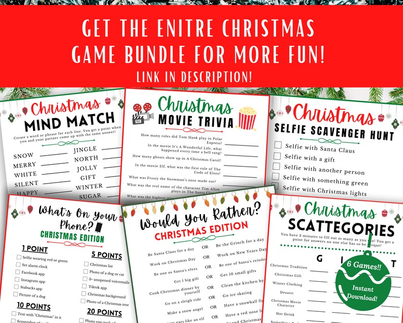 Naughty or Nice Christmas Game, Christmas Games for Adults, Christmas ...