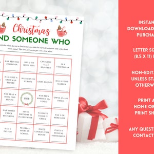 Christmas Find Someone Who, Christmas Icebreaker Game, Christmas Office ...