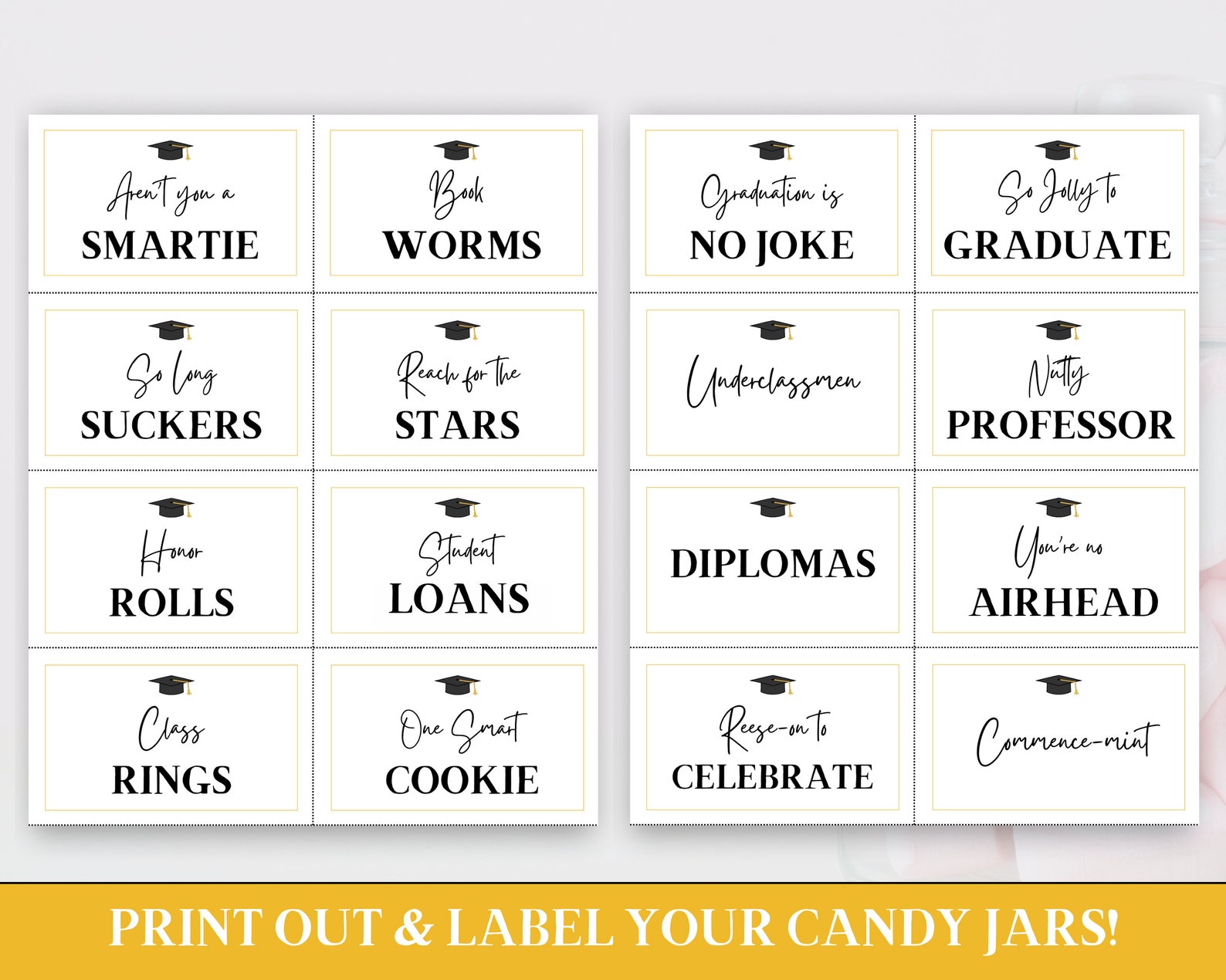 Graduation Candy Buffet Printable Graduation Candy Buffet - Etsy