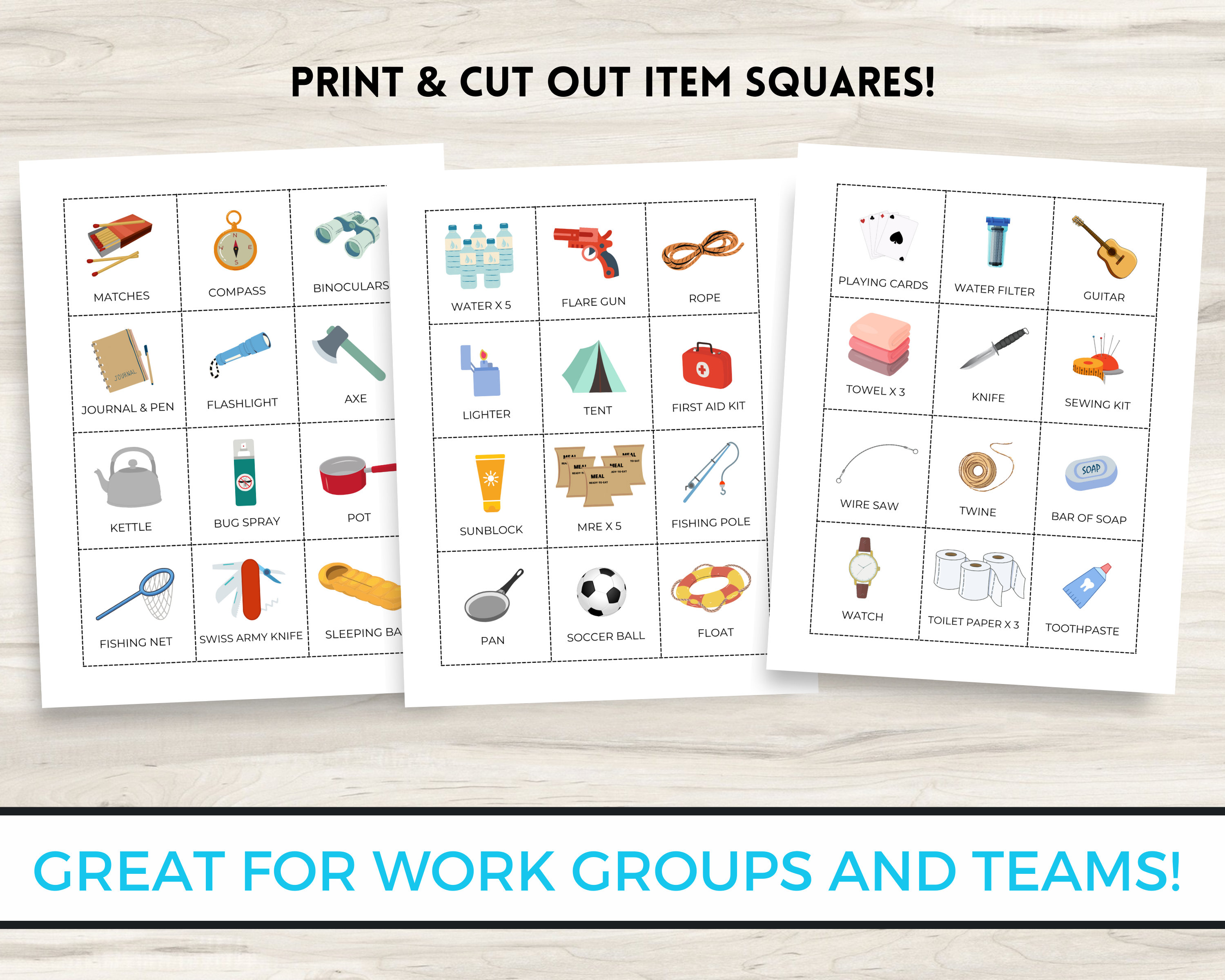 Desert Island Survival, Office Party Games, Work Party Game, Team ...