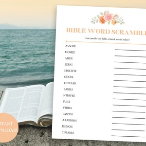 Bible Word Scramble, Bible Game, Church Game, Fun Church Party Game ...