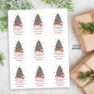 Teacher Christmas Gift Tag, Printable Gift Tag for Teacher, Teacher ...