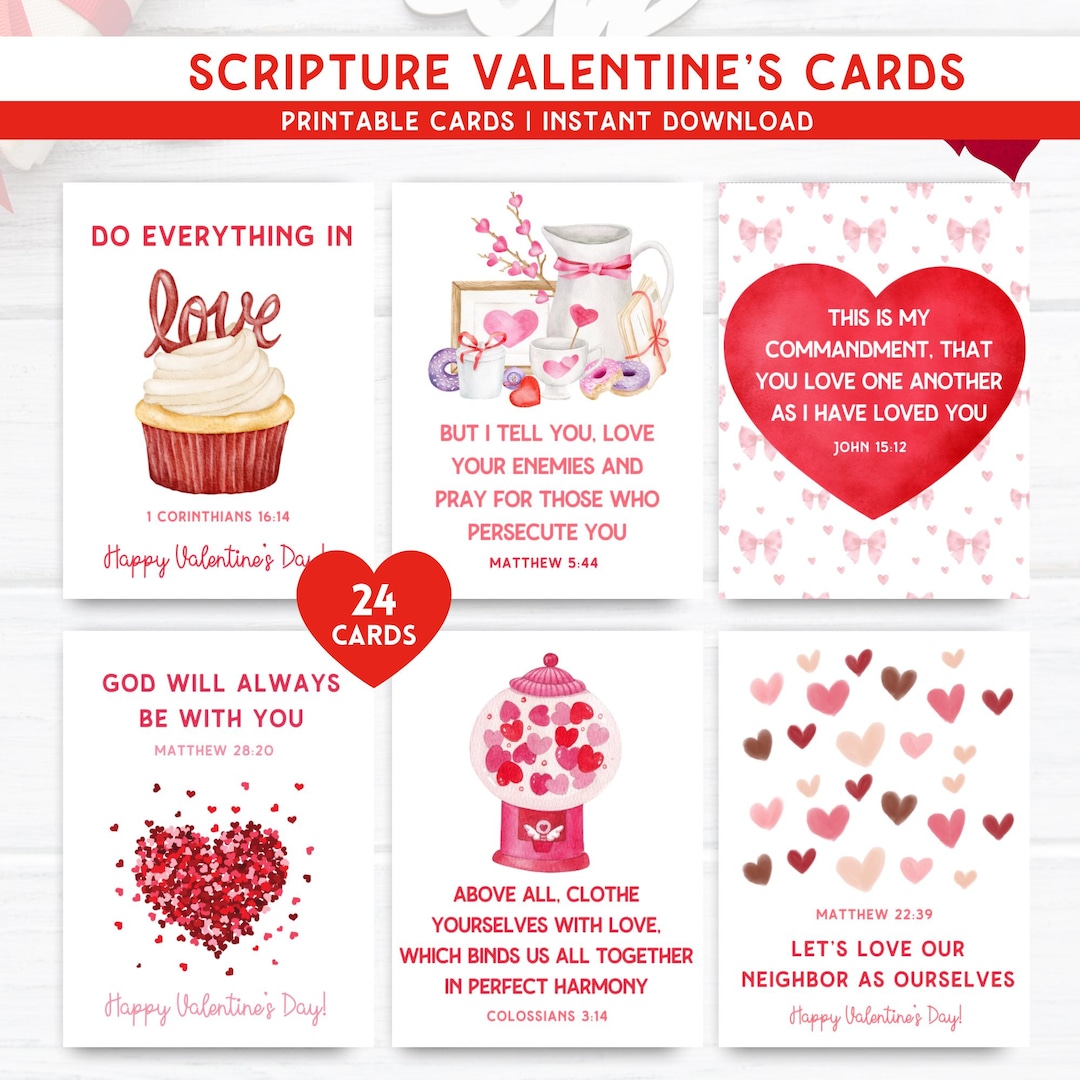 Christian Scripture Valentine Cards, Valentine's Day Scripture Greeting ...