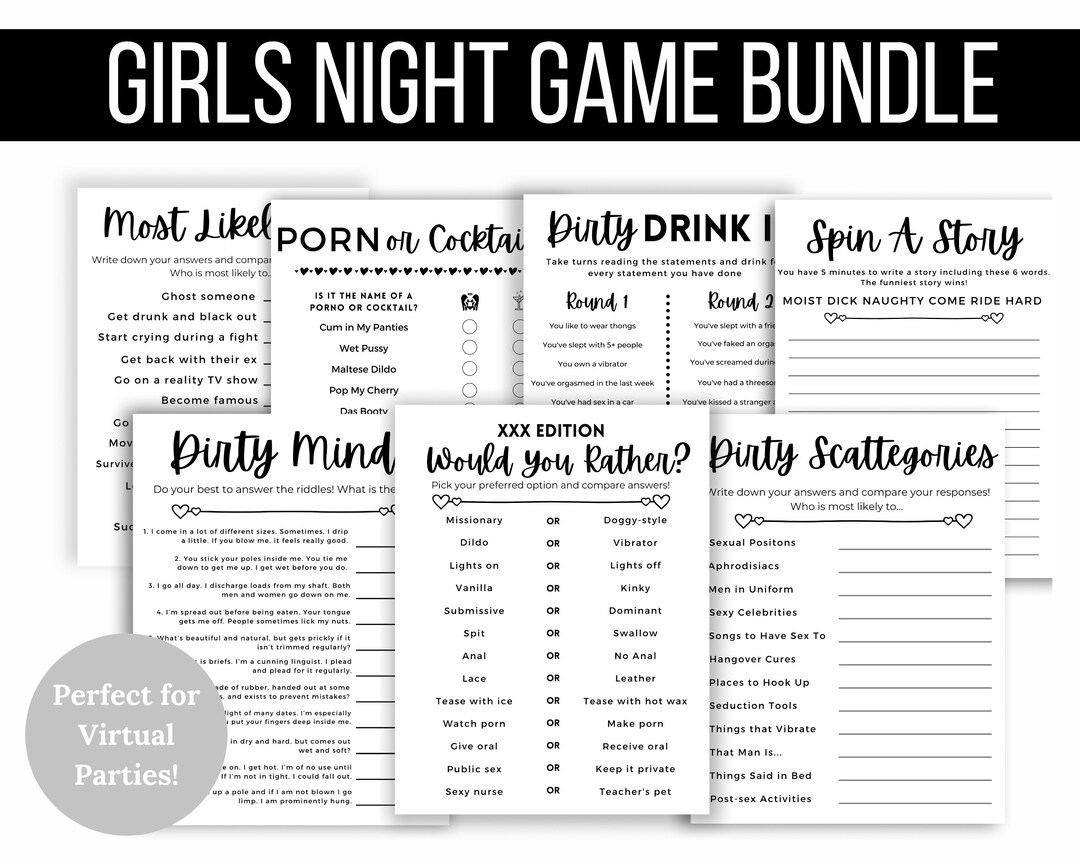 Girls Night Games, Virtual Game Night, Virtual Girls Night, Girls Night ...