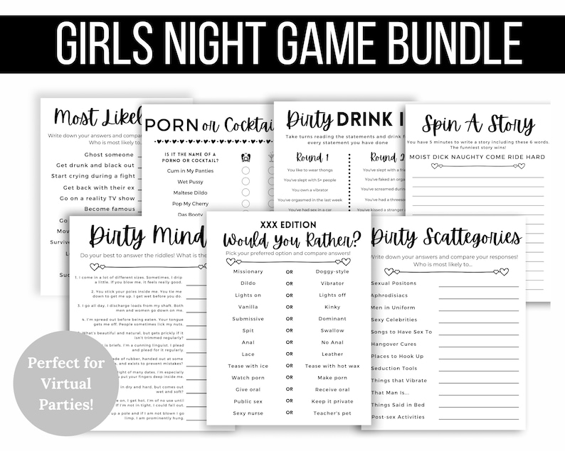 Girls Night Games Virtual Game Night Virtual Girls Night | Etsy