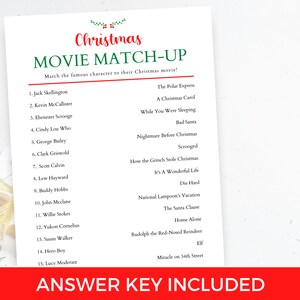 Christmas Movie Trivia, Printable Christmas Game, Christmas Party Game ...