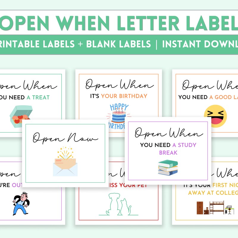 Open When - Etsy