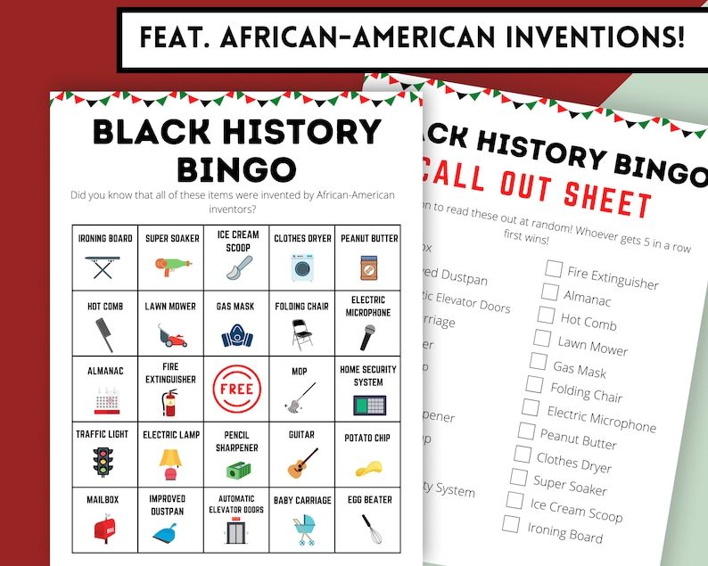 Black History Month Bingo, Black History Bingo 20 Cards, Black History ...