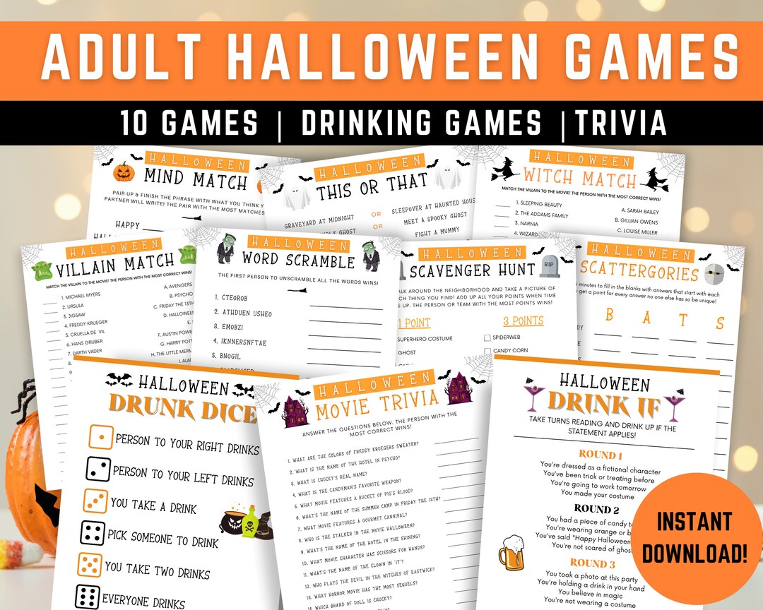 Printable Halloween Games, Virtual Halloween Games, Halloween Games ...