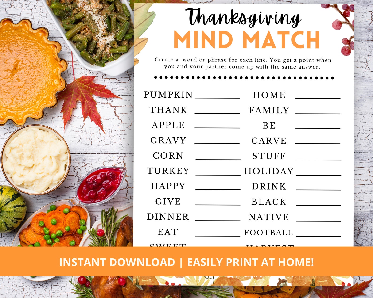 Thanksgiving Party Game, Virtual Thanksgiving Games, Thanksgiving ...
