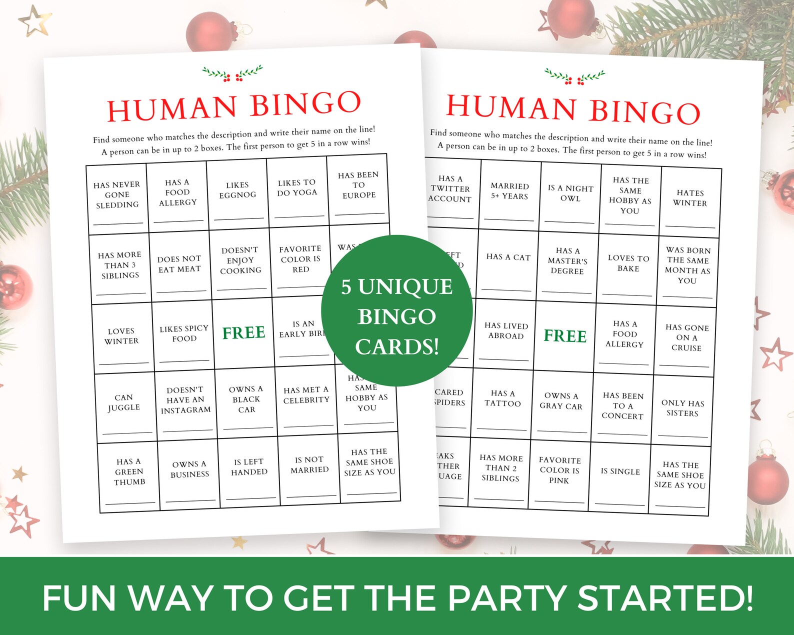 Christmas Icebreakers, Christmas Games for Adults, Holiday Party Games ...