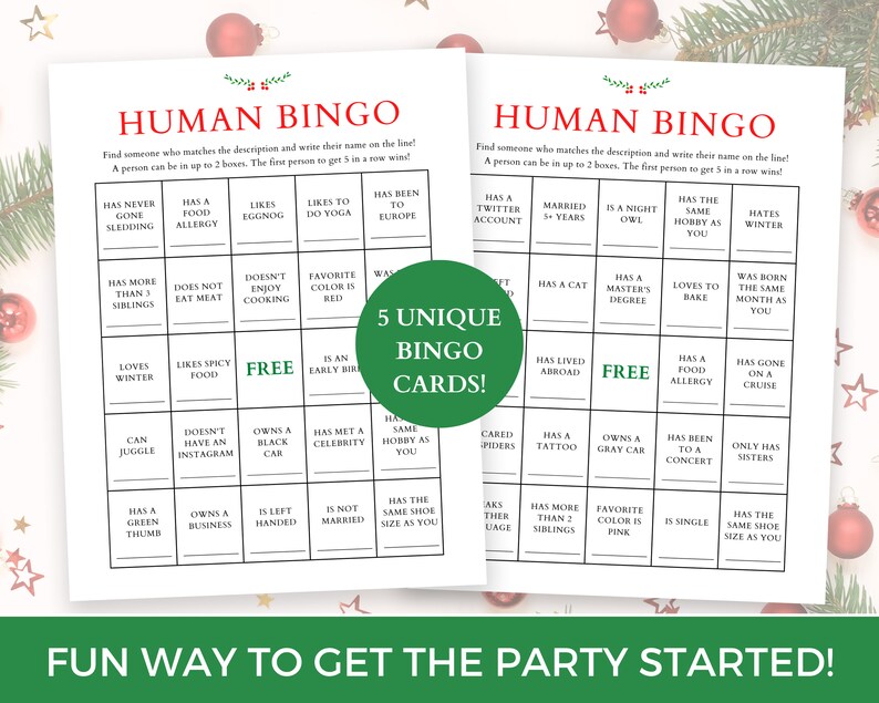 Christmas Icebreakers, Christmas Games for Adults, Holiday Party Games ...