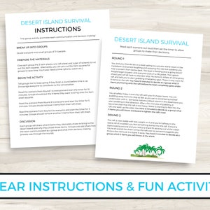 Desert Island Group Activity, Team Building Activities, Communication ...