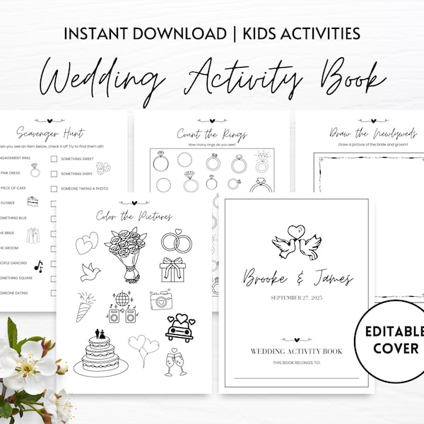 Kids Wedding Activity Book - Etsy