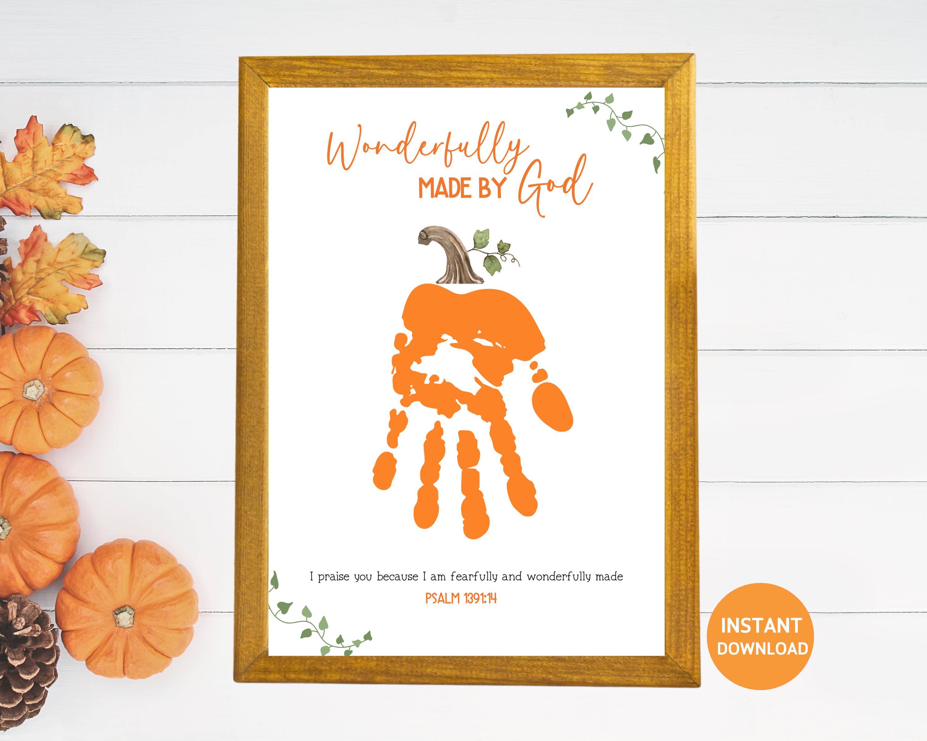 Christian Handprint Art Craft, Fall Religious Handprint, Sunday School ...