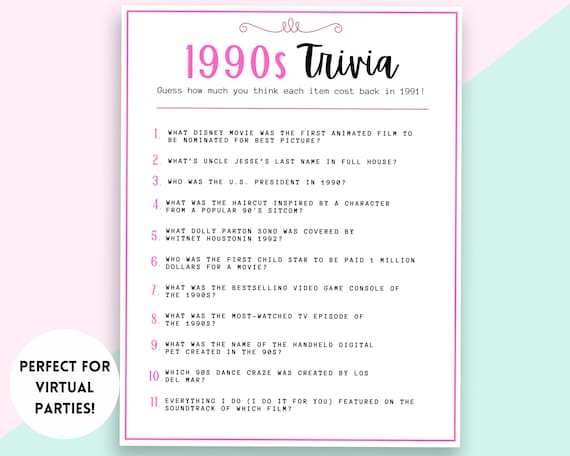 Guess The 90s Answers