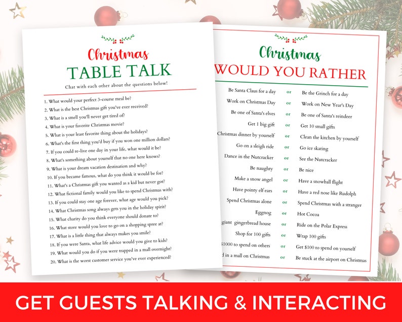 Christmas Icebreakers, Christmas Games for Adults, Holiday Party Games ...
