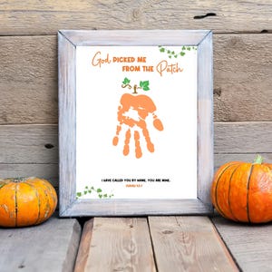 Fall Handprint Art Craft, Fall Sunday School Activity, Christian ...