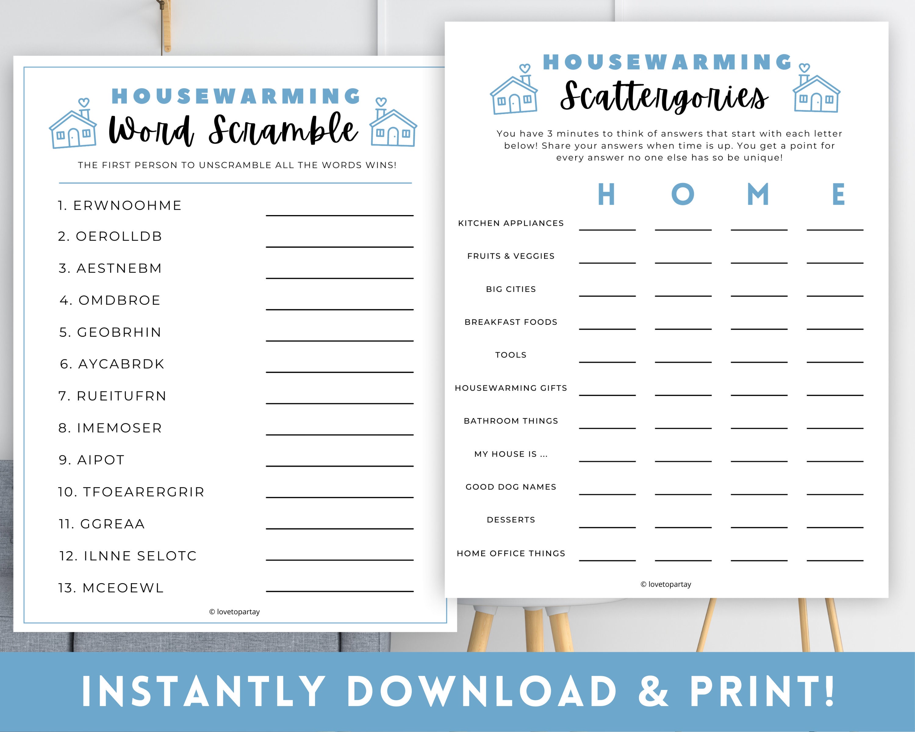 Housewarming Games Bundle Housewarming Party Games New Home - Etsy