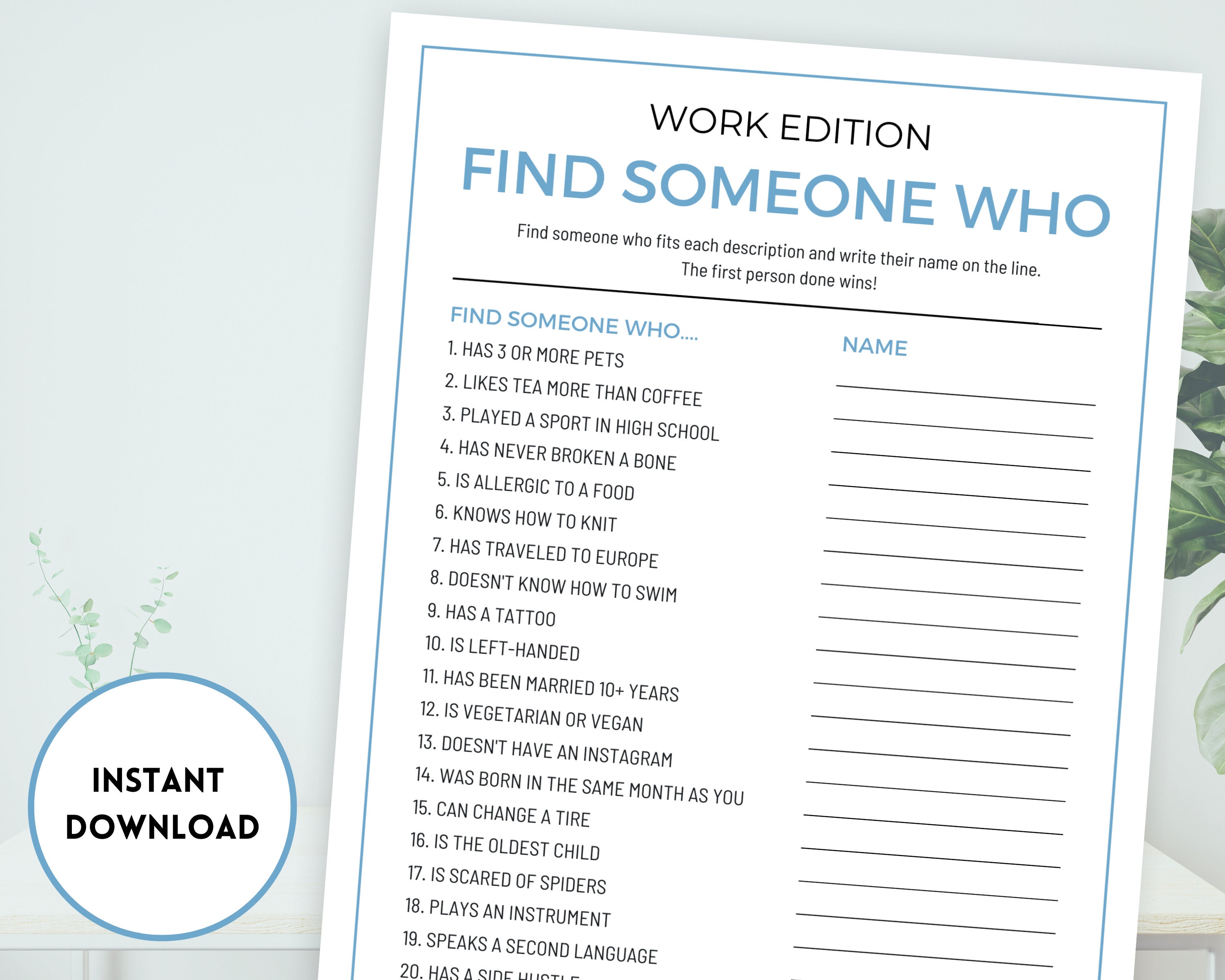 Office Party Game Work Party Games Team Meeting Games Work - Etsy