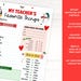 Christmas Teacher's Favorite Things Editable Template, Holiday Teacher ...