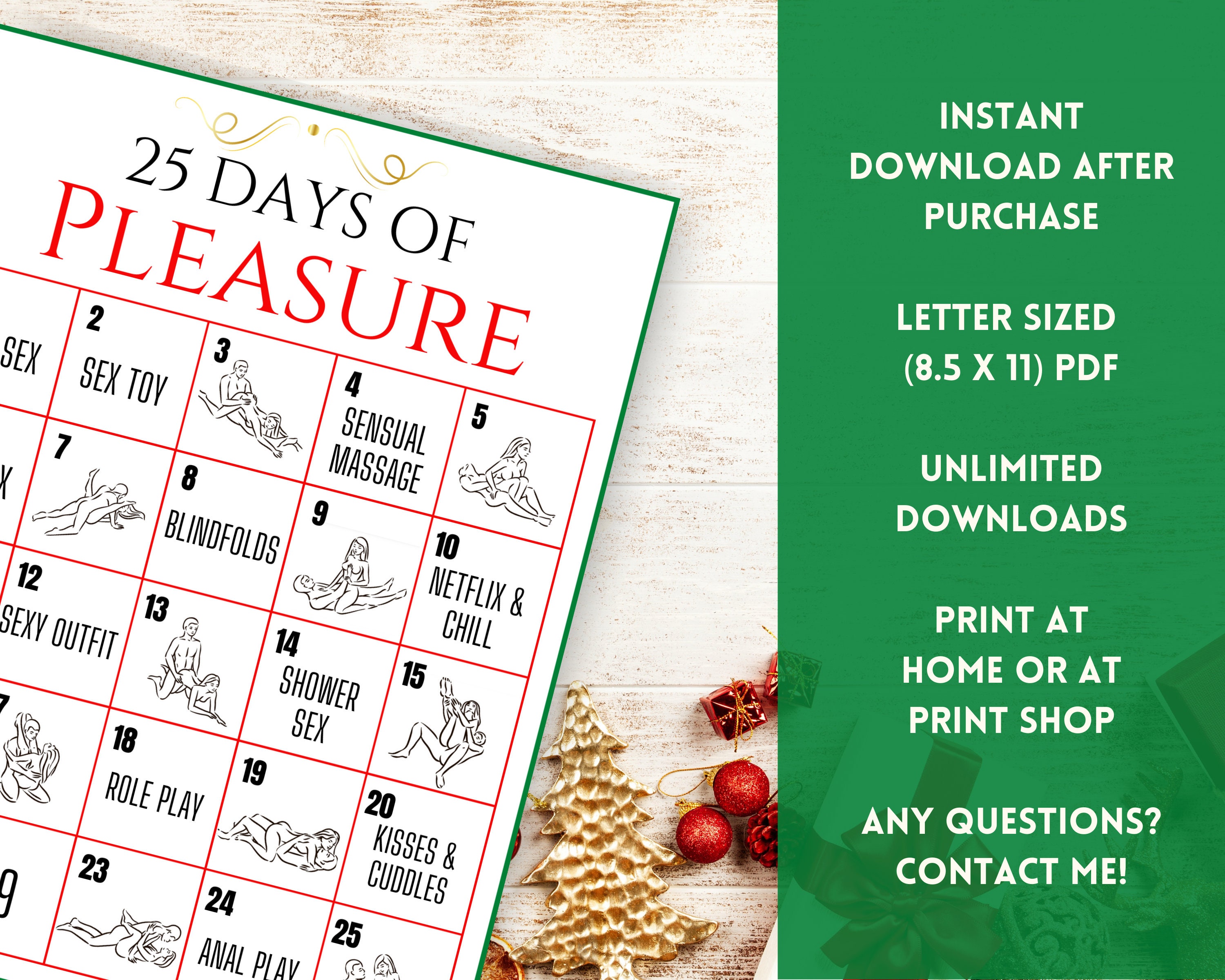 Naughty Christmas Advent Calendar, Couple Advent Calender, Adult Advent ...