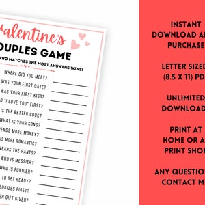 Valentine's Day Party Games, Valentine's Day Game Bundle, Valentine's ...