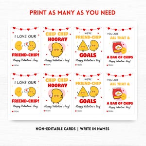 Potato Chips Valentine Cards, Classroom Valentine's Day Cards, Class ...