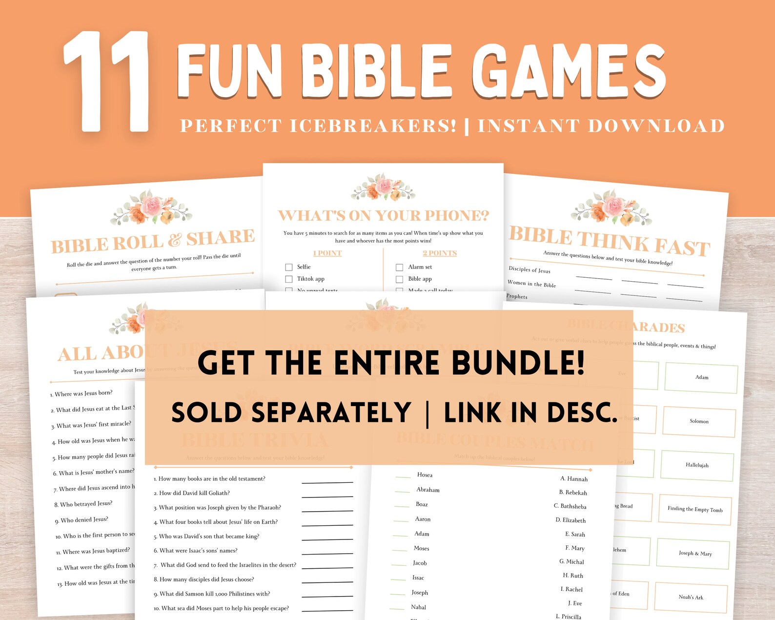 Church Icebreaker Game, Church Game for Group, Bible Conversation ...