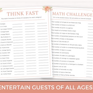 College Going Away Party Games, College Trunk Party Games, College Send ...