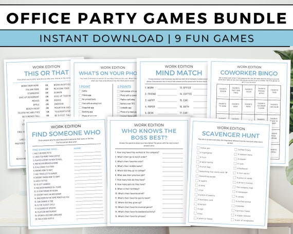 Office Party Games Bundle Work Party Games Team Building - Etsy