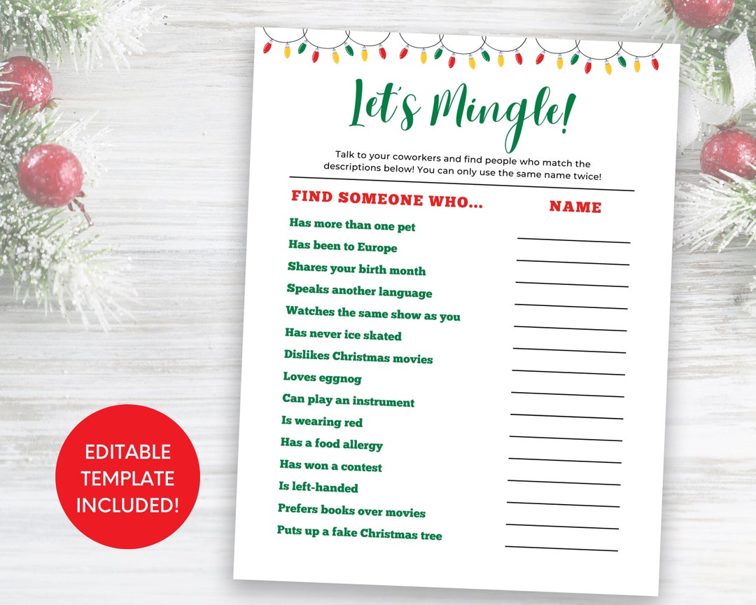 Office Christmas Party Game, Holiday Office Party Game, Office Ice ...